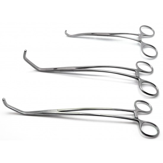 Surgical Forceps Satinsky Set of 3